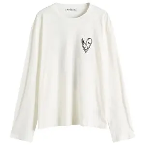 Acne Studios ハートロゴ Tシャツ ホワイト Acne Studios Heart Logo T-Shirt - Optic White | Editorialist